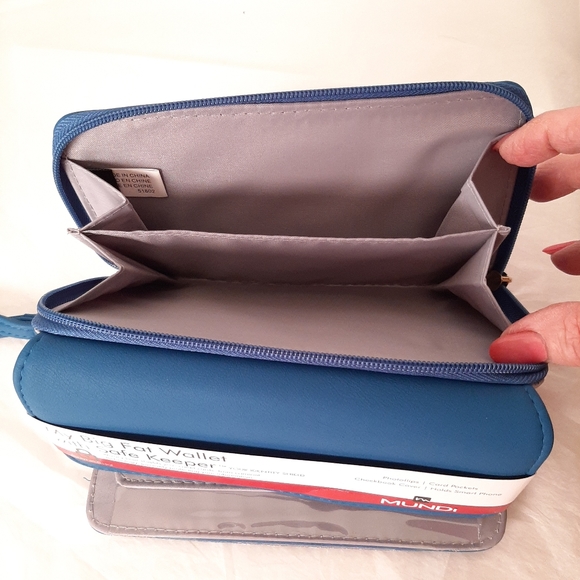 mundi | Bags | Mundi Big Fat Wallet Royal Blue Wallet Wristlet Scan ...